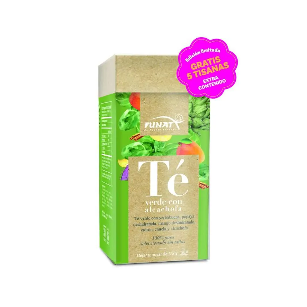 Extracontenido Te Verde con alcachofa +Gratis 5 Tisanas - Funat